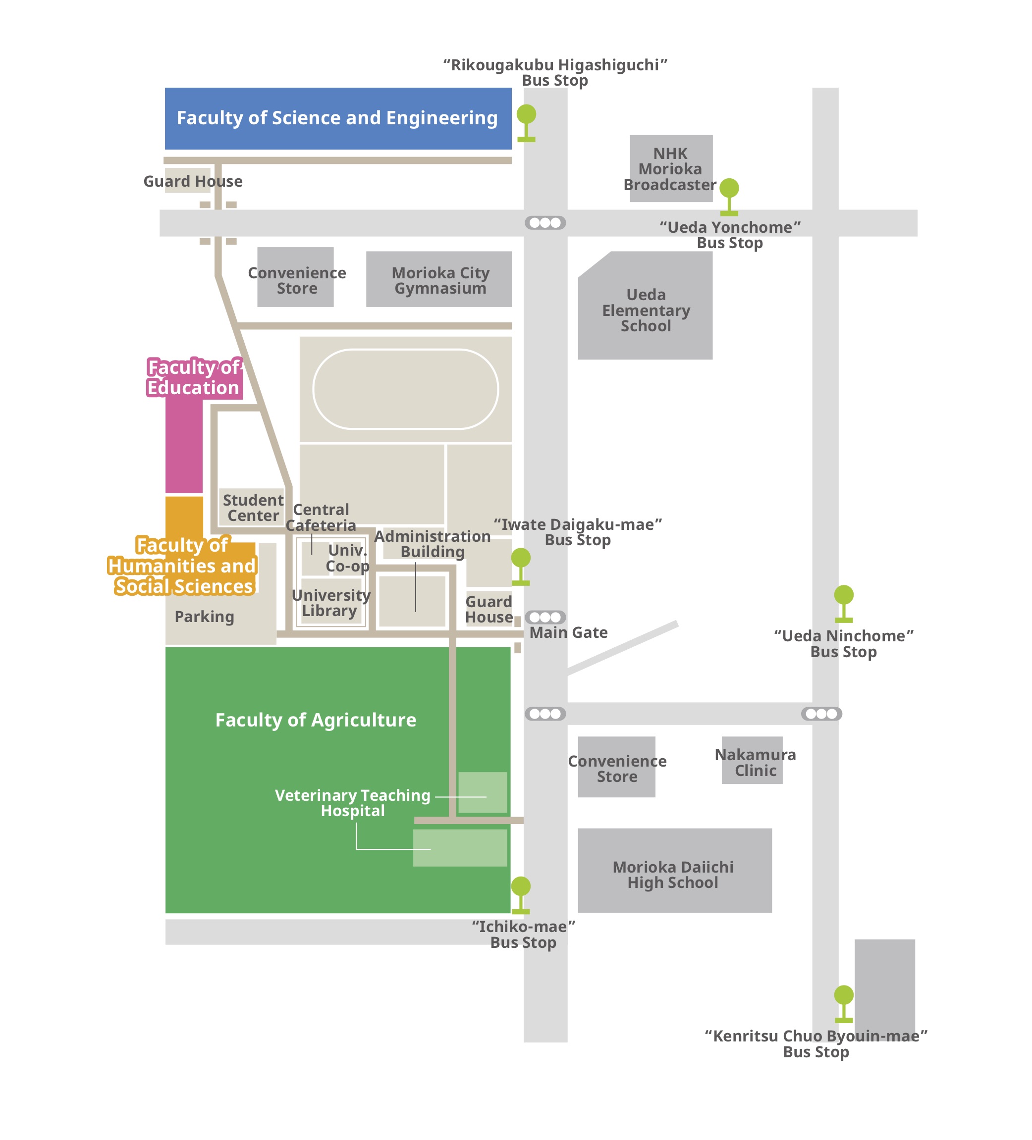 Access and Campus Map - Iwate University